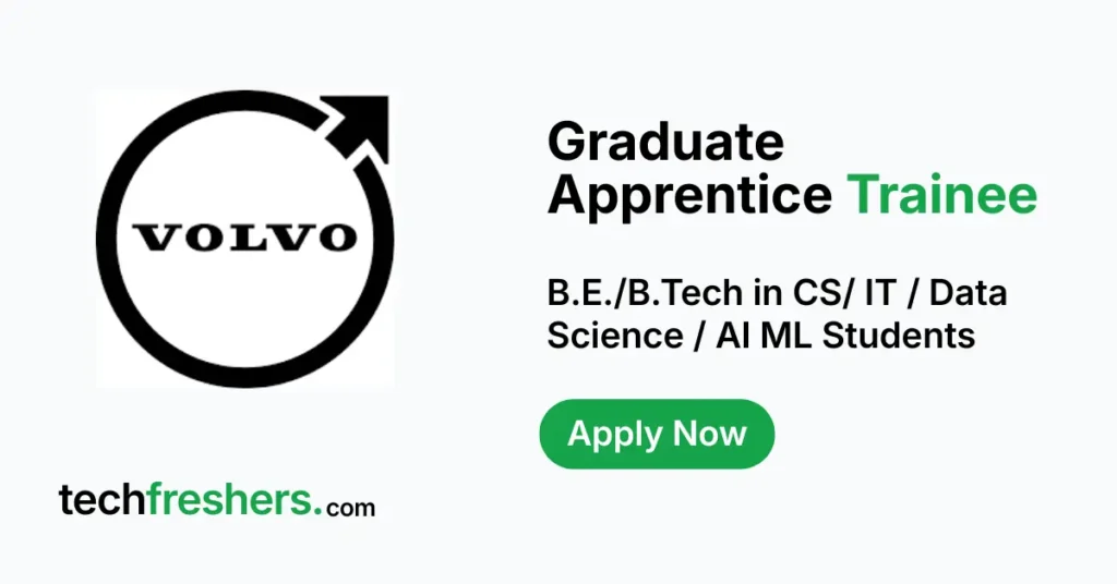 Volvo Graduate Apprentice Trainee Recruitment 2026 in Hoskote, Bangalore
